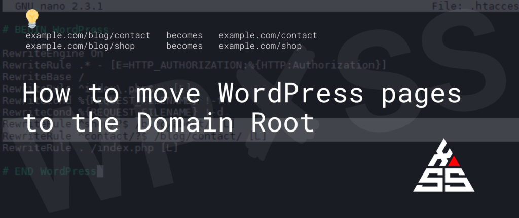 How to move WordPress pages to the Domain Root - wpXSS