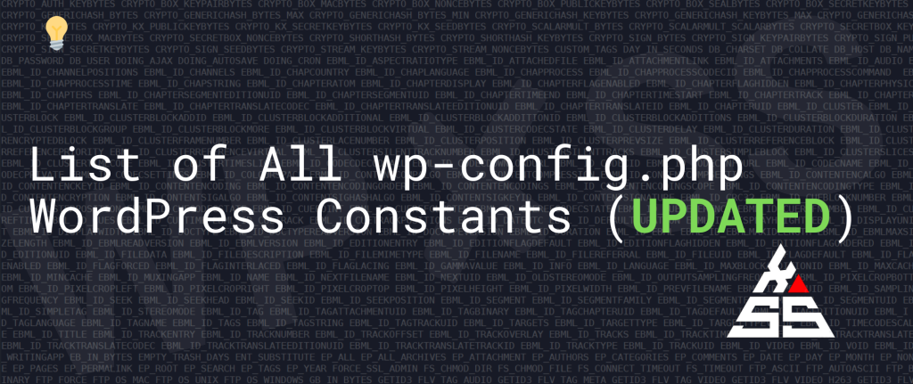 List of all WordPress Constants (UPDATED) - wpXSS
